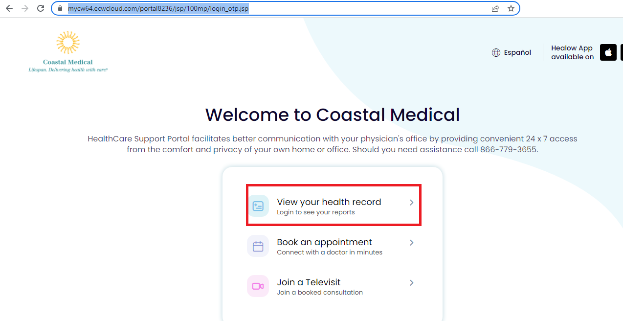 Coastal Medical Patient Portal LogIn - Lifespan.org - Digital Patient ...