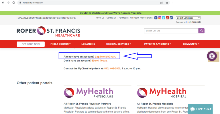 Roper Patient Portal Log In - www.rsfh.com - Digital Patient Portal