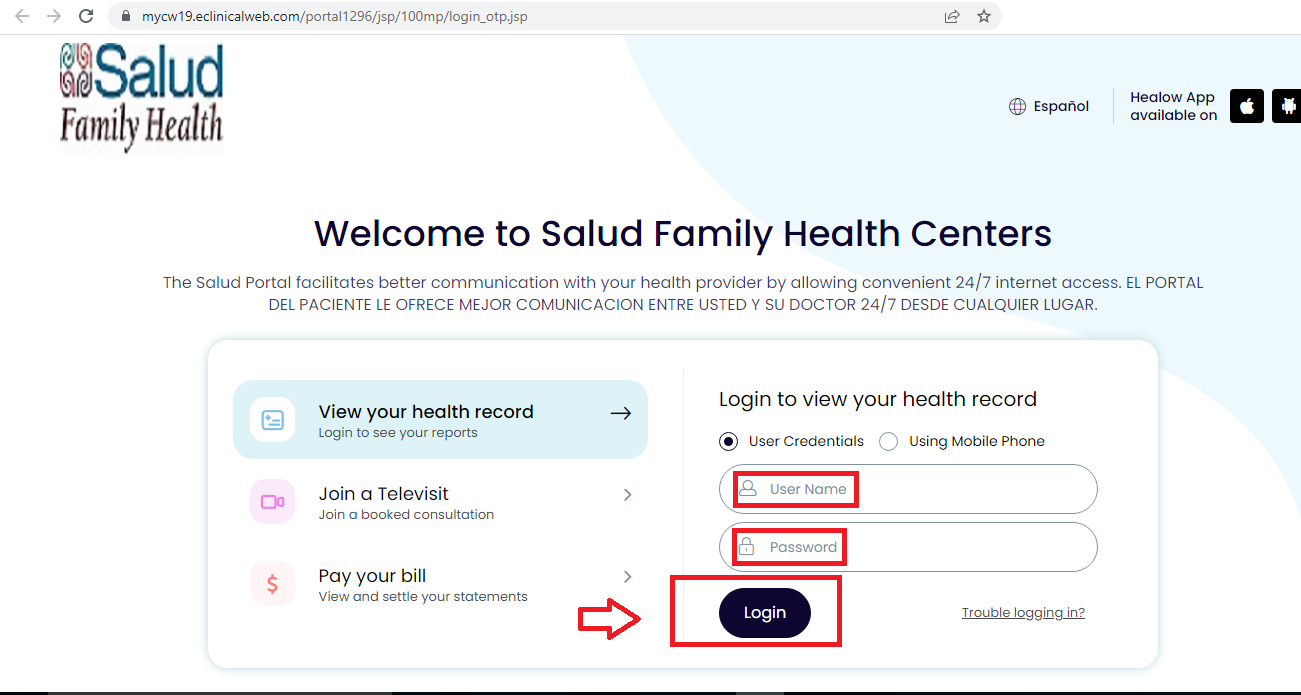 Salud Patient Portal Login - www.saludclinic.org - Digital Patient Portal
