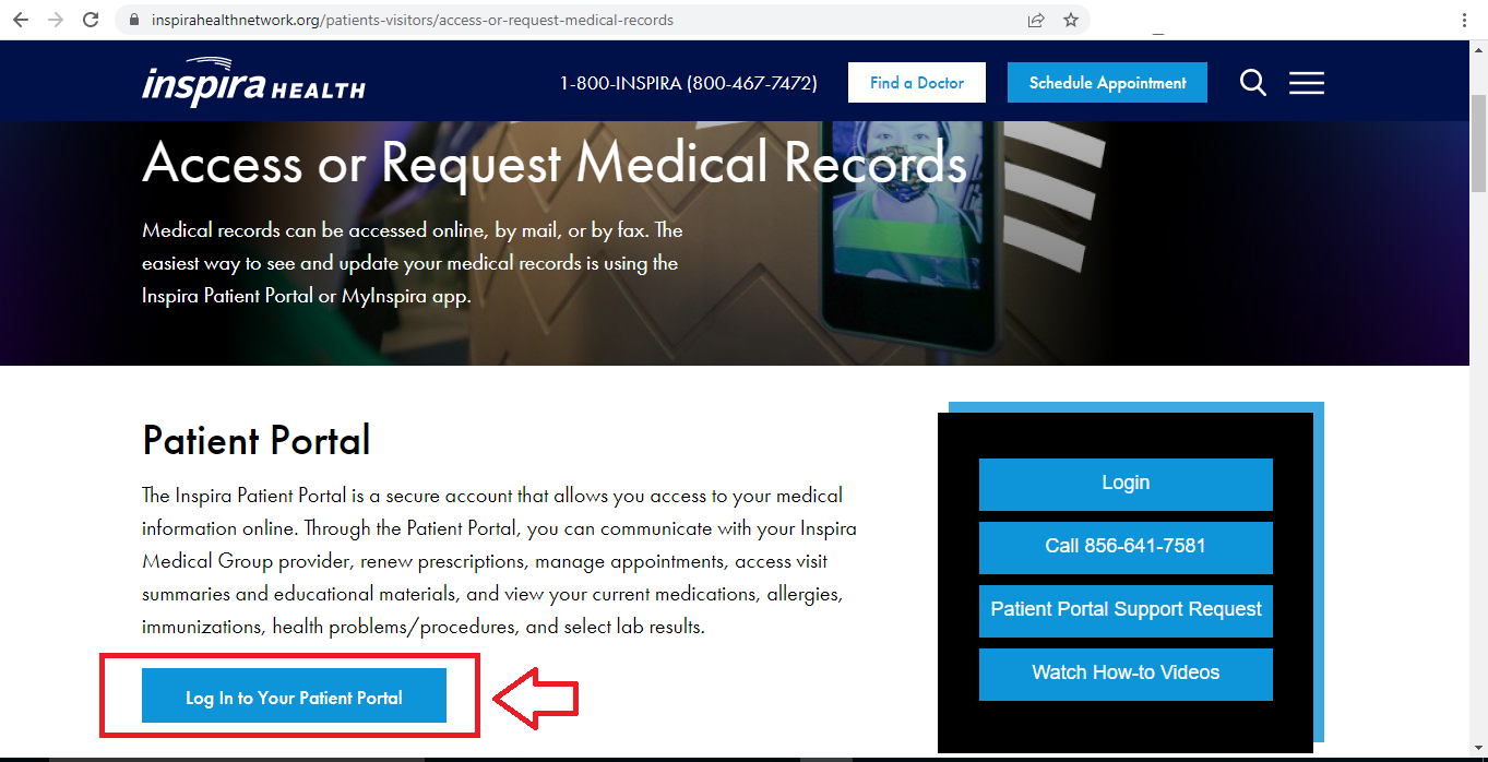 Inspira Patient Portal Login - www.inspirahealthnetwork.org - Digital ...