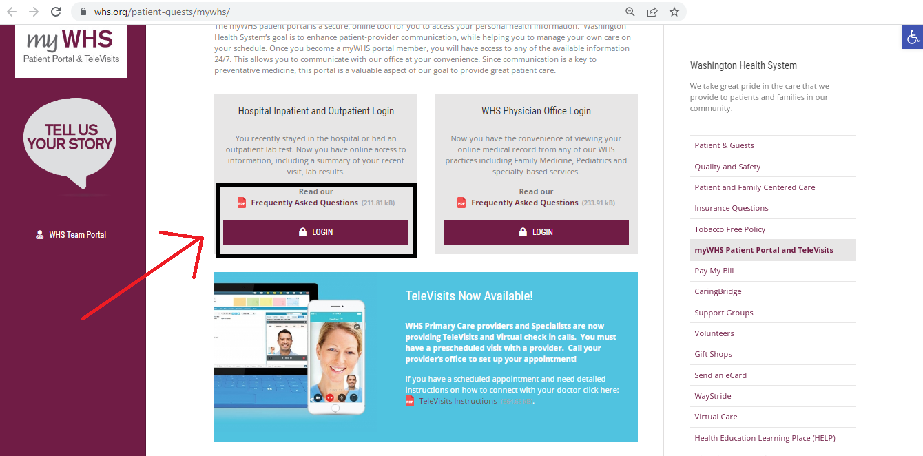 WHS Patient Portal Login - whs.org - Digital Patient Portal