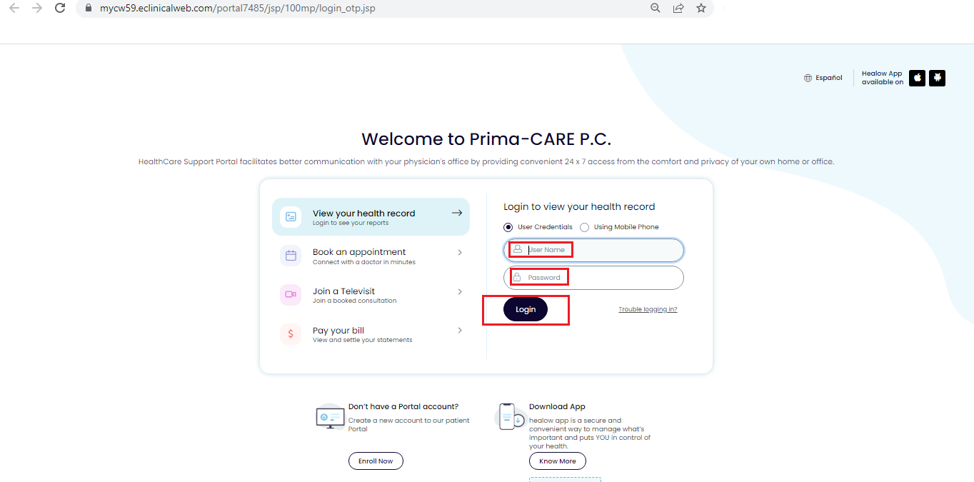 Prima Care Patient Portal Login - primarycarepartnership.com - Digital ...