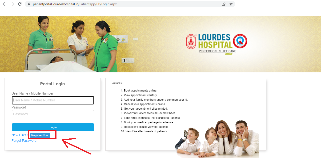 Lourdes Patient Portal Login - lourdeshospital.in - Digital Patient Portal