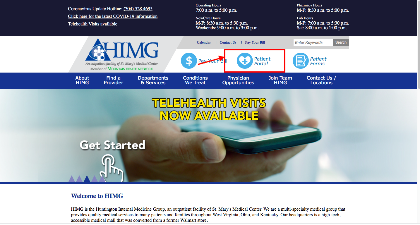 HIMG Patient Portal Login - www.uhswv.com - Digital Patient Portal
