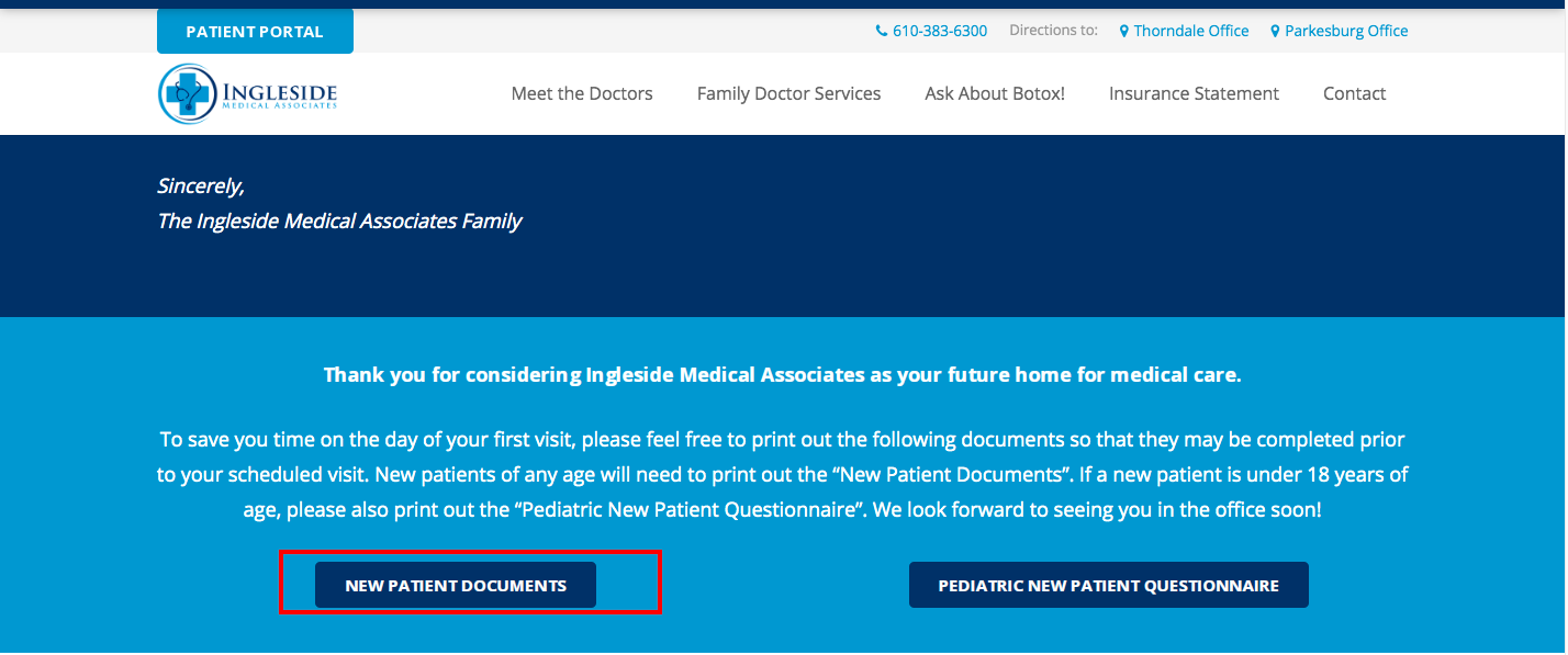 INGLESIDE Medical Patient Portal Login - Digital Patient Portal