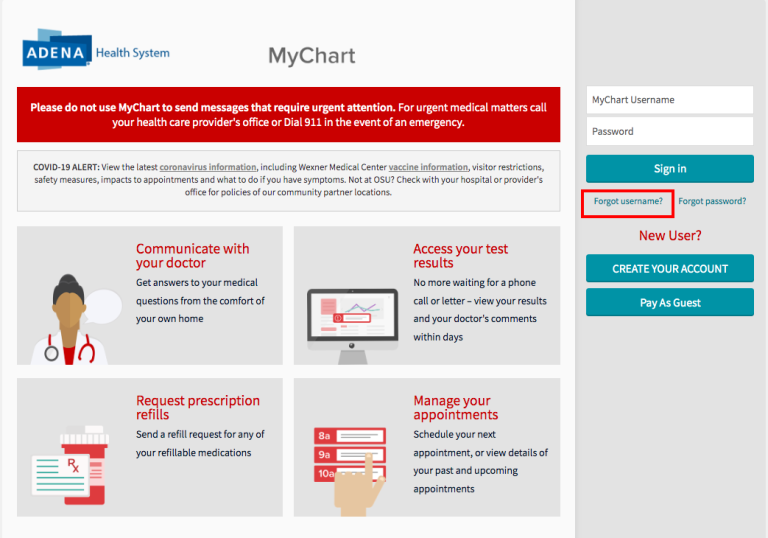 Adena Patient Portal Login - www.adena.org - Digital Patient Portal
