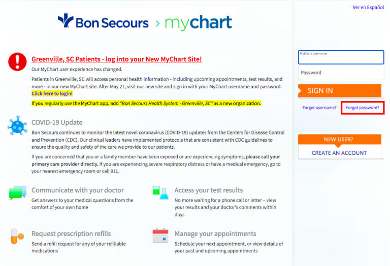 Bon Secours MyChart Patient Portal Login - www.bonsecours.com - Digital ...