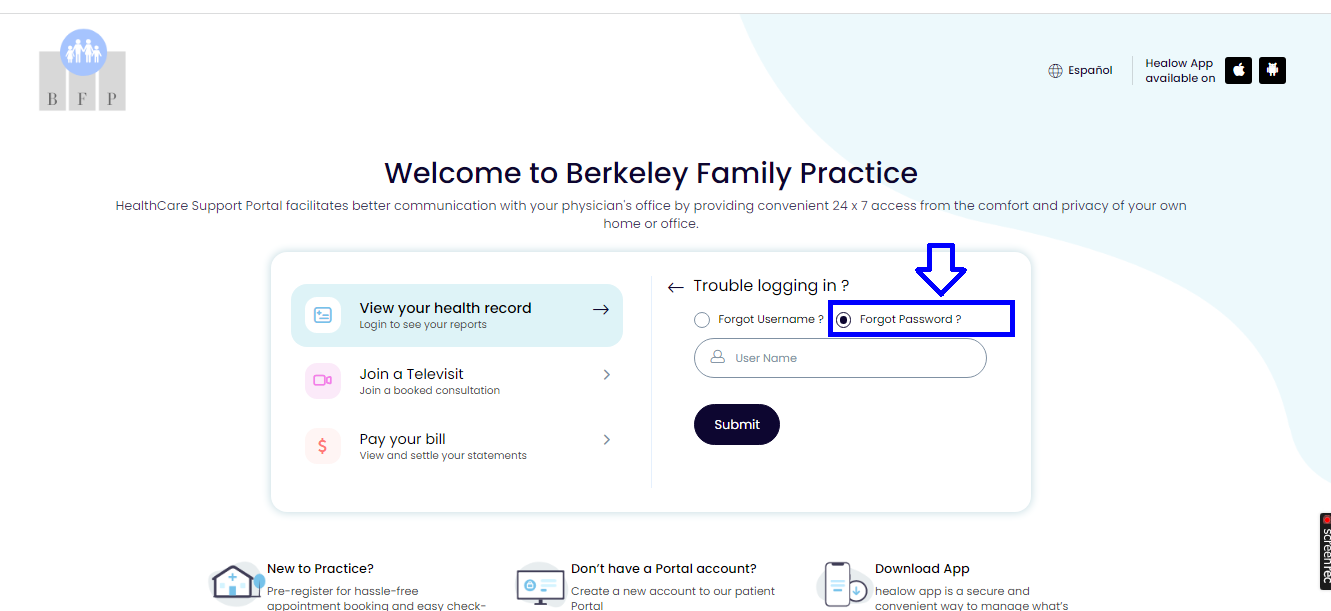 Berkeley Family Practice Patient Portal Login - www ...