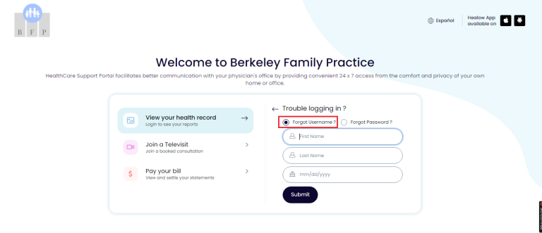 Berkeley Family Practice Patient Portal Login - www ...