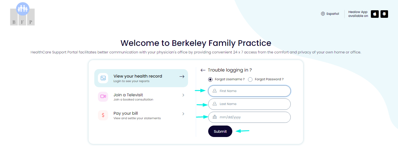 Berkeley Family Practice Patient Portal Login @ www ...