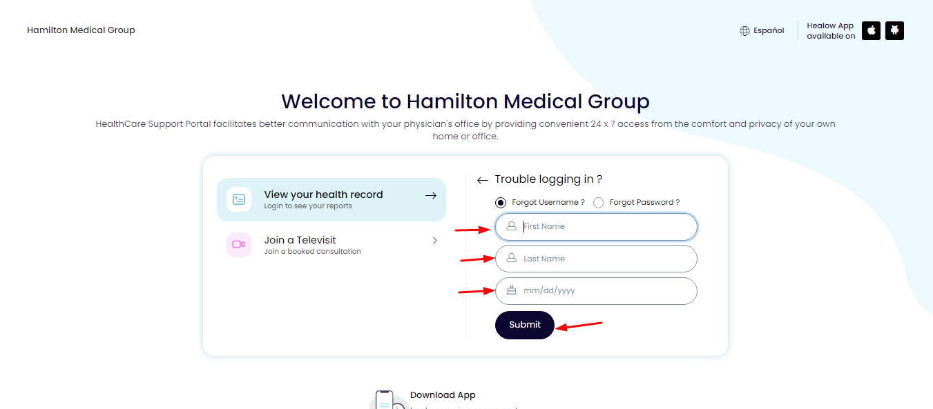 Hamilton Medical Group Patient Portal Login @ www.hamilton-medical ...