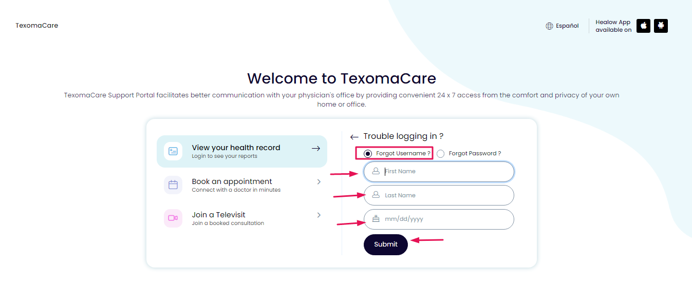 Texoma Patient Portal Login @ texomacare.com - Digital Patient Portal